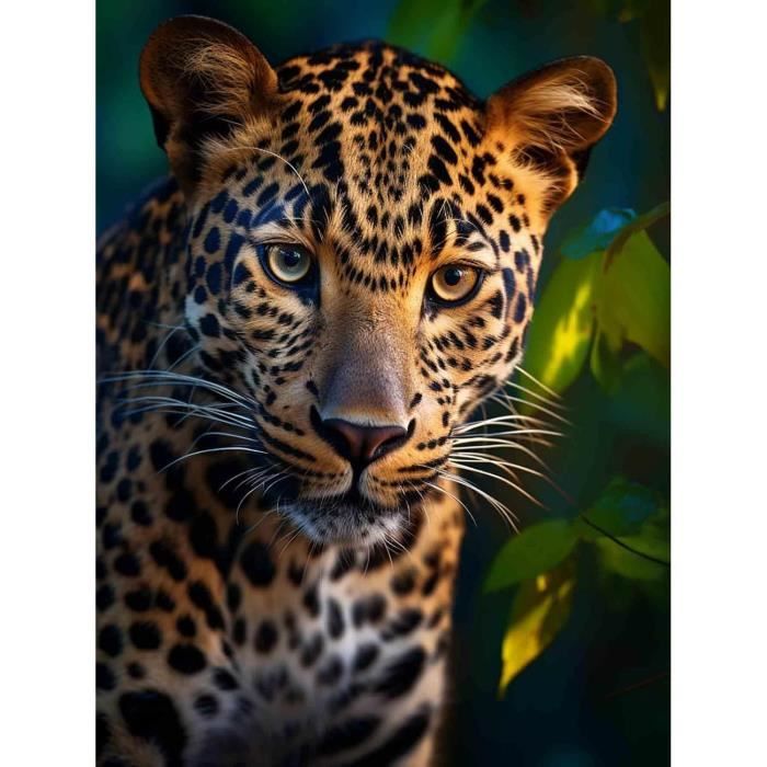 Kit de broderie diamant Léopard - 5D Diamond Painting Complet - Diamant ...