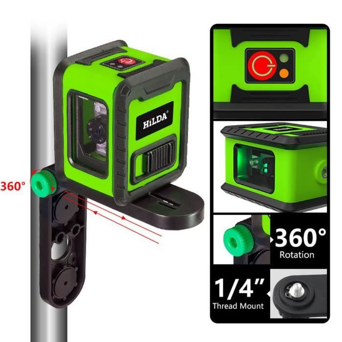 Niveau laser - Portable - Cordeau laser à faisceau vert - Auto ...