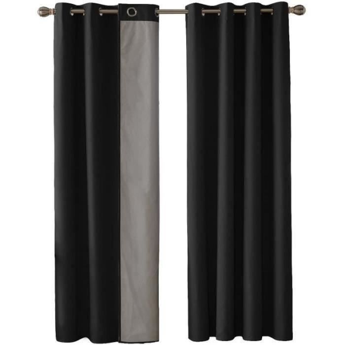 RIDEAU - DOUBLE RIDEAUX Deconovo Lot de 2 Rideaux Isolant Doublure ...