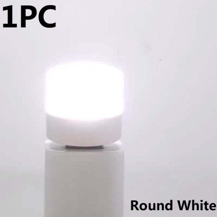 Lampe a poser,Mini lampe LED ronde avec prise USB, alimentée par ...