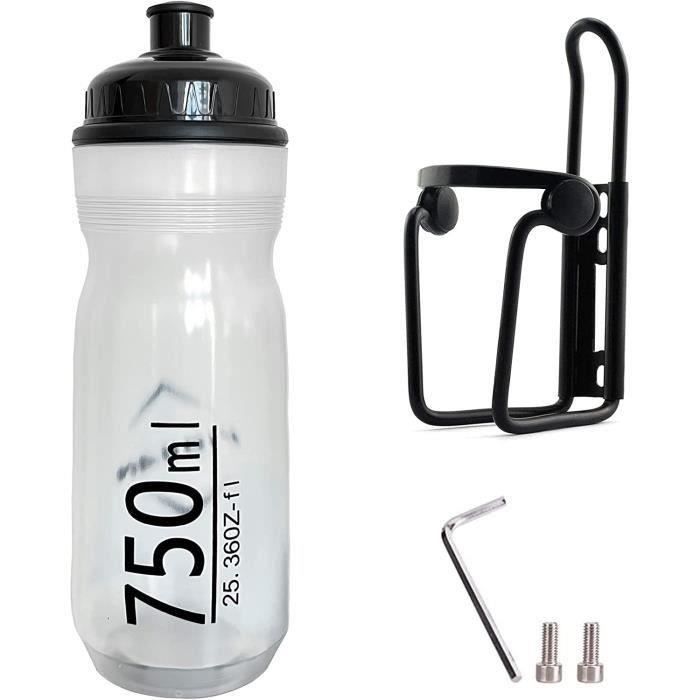 Porte Bidon de Vélo avec Gourde Vélo 750ML Bidon de Sport de Haute ...