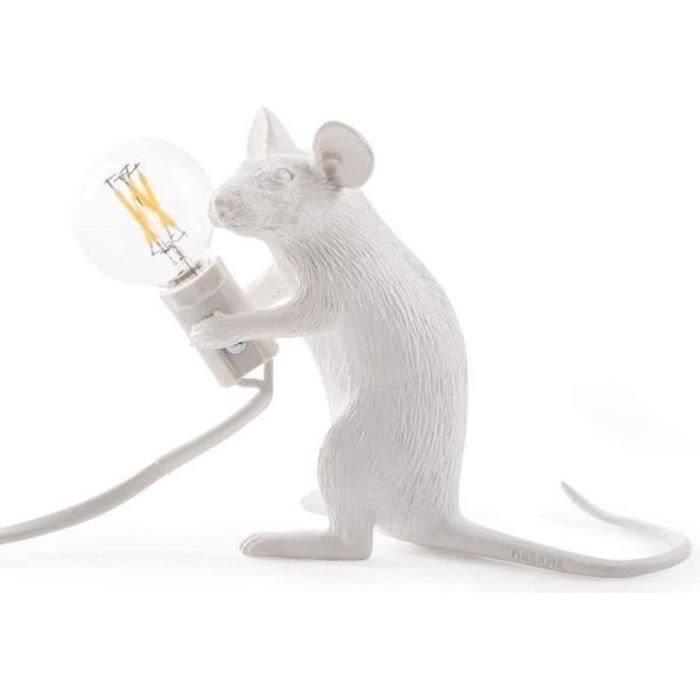 Résine Souris Lampe de Table Créative Animaux Lampe De Chevet pour ...