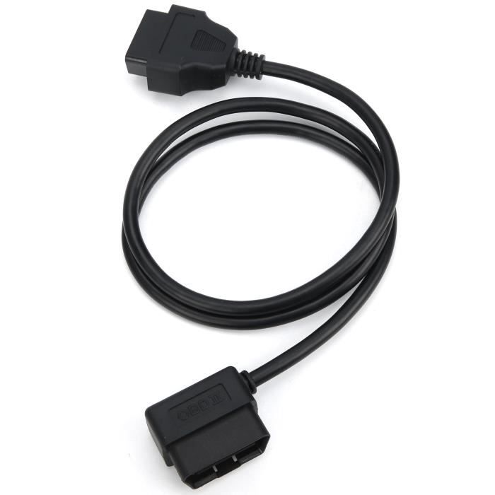 Dioche câble d'extension de diagnostic Câble adaptateur d'extension OBD2 16Pin mâle à femelle ...