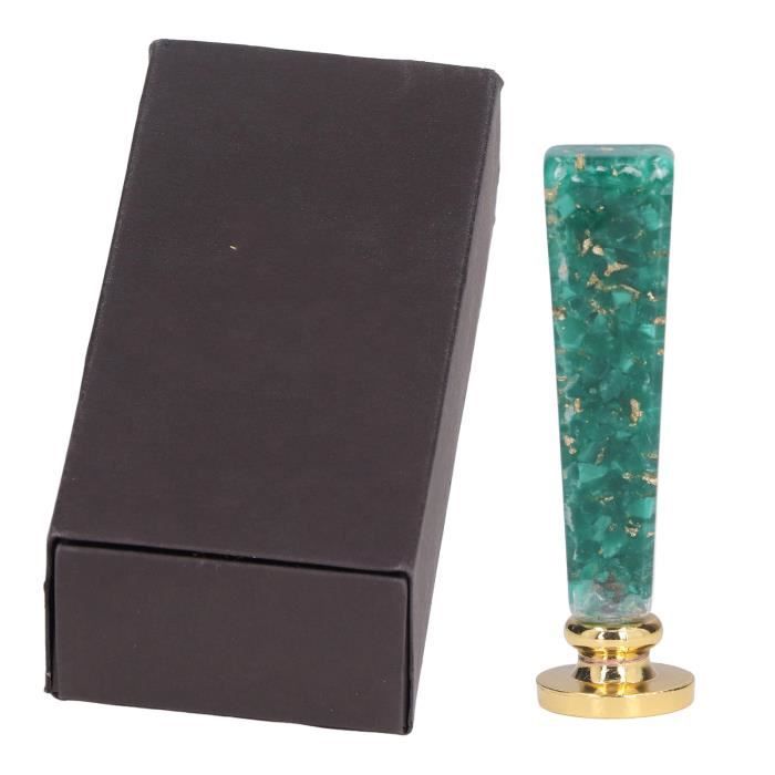 (K02-Brown Box Vert Or Poignée Carrée) 02 015 Tampon De Cire Cachet De ...