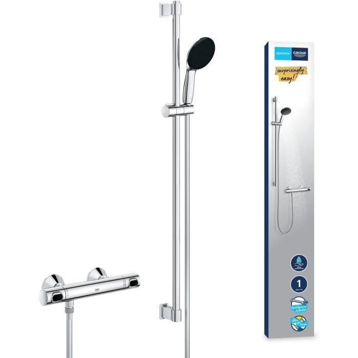 Ensemble de douche - 1 jet - Mitigeur thermostatique - GROHE - 34805001 ...