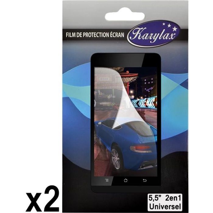 Pack de 2 Films de Protection d'Ecran à découper Universel L aux ...