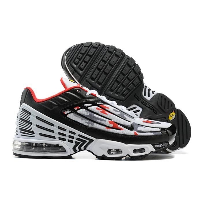 Nike air max plus tn chaussures de course Noir blanc rouge - Cdiscount ...