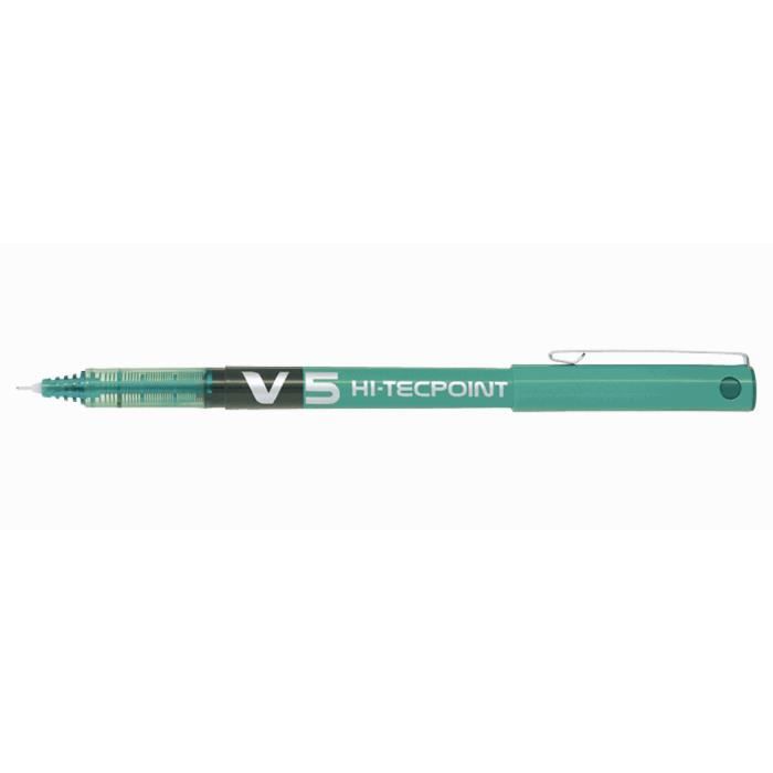 Stylo roller PILOT V5 pointe fine vert - PILOT - V5 - Pointe fine ...