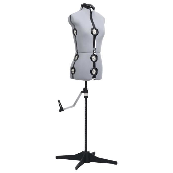 Mannequin de robe ajustable pour femme - QIILU - Gris S Taille 33-40 ...