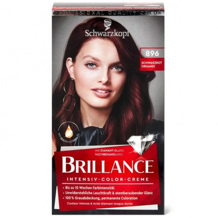 Crème Colorante Intense - SCHWARZKOPF - 896 Noir Rouge Organdi ...