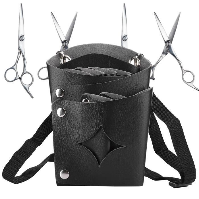 Barber Scissor Bag, Barber Tool Bag, Professional Barber Tool Bag PU Scissors Holster Waist Bag ...