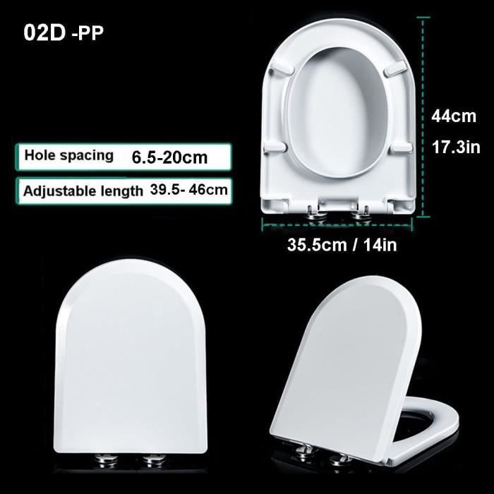 Abattant WC avec Frein de Chute, Abattant Lunette WC clipsable avec ...