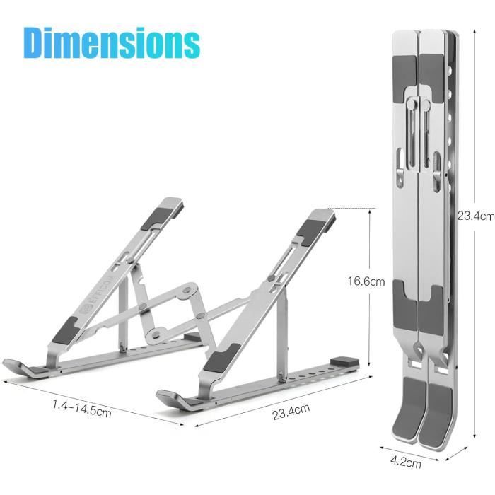 Support De Pc Portable Pliable En Plastique Et Silicone Pour ...
