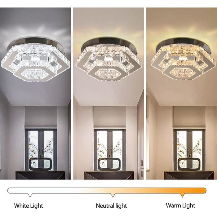 Led Plafonniers En Cristal Modernes Lustre Encastré Hexagonale ...