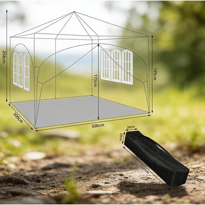 Abri de jardin pour événements, auvent imperméable avec sac ...