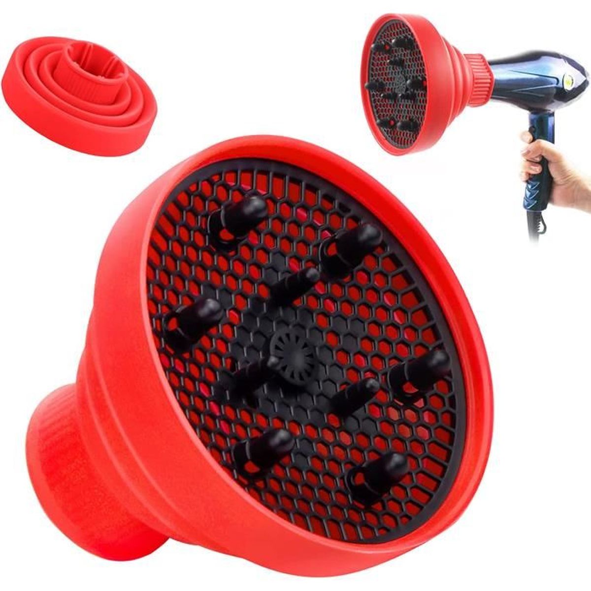 Diffuseur Sèche-Cheveux, Pliable Couverture de Sèche-cheveux en ...