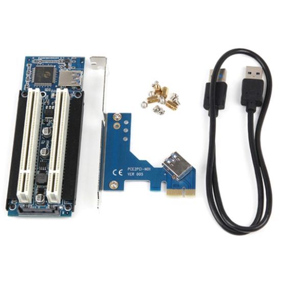 Prise en Charge de PCIE Vers 2Emplacements PCI Carte de Capture Carte ...