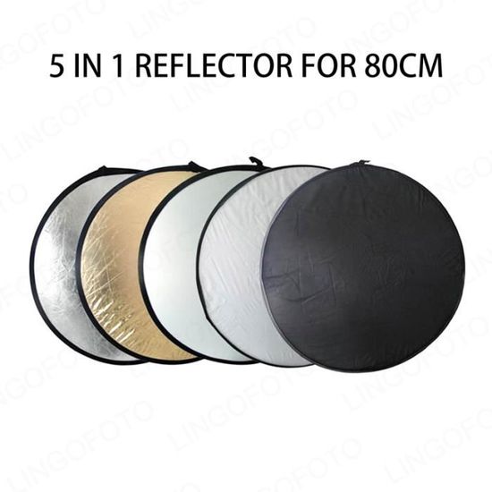 Réflecteur de lumière pliable 5 en 1 AIHONTAI - 80cm - Studio de ...