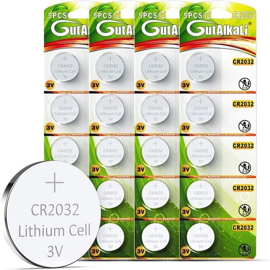 CR2032 Lot de 20 piles bouton CR2032 au lithium 3 V[531] - Cdiscount Jeux - Jouets