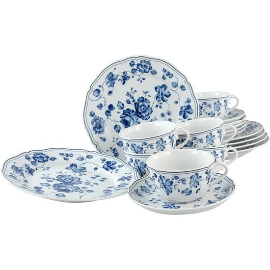 Creatable, Royal Blue Flower 23458 Service a cafe en porcelaine 18 ...