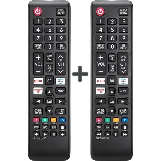 (Lot De 2) Telecommande-Universelle Pour Samsung-Smart-Tv, Compatible ...
