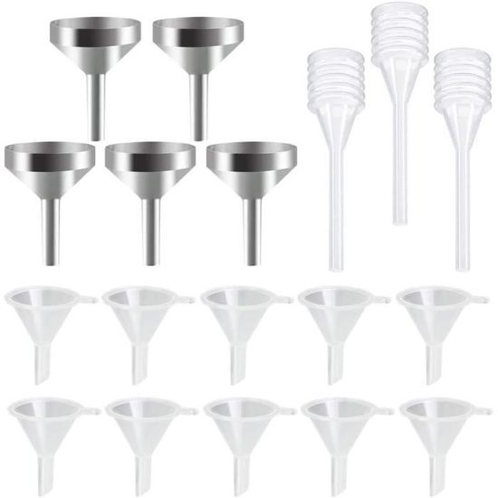 5 Pcs Petit Entonnoir en Alliage d'Aluminium Argent 10 Pcs Mini ...