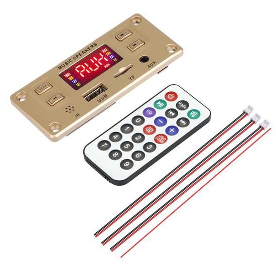 LECTEUR MP3,Small remote control--Amplificateur Bluetooth 2x50W 100W ...