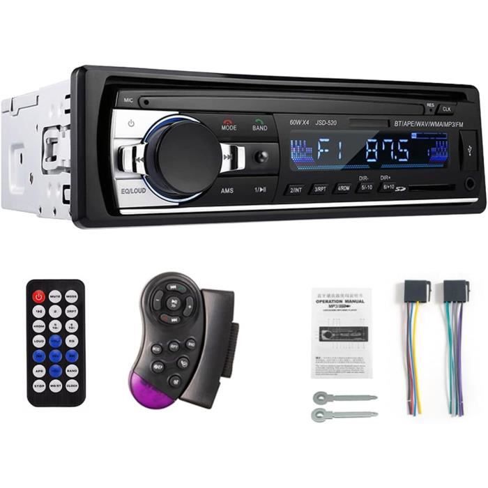 Autoradio Bluetooth Mains Libres 1 Din Autoradios Lecteur Mp3 Audio Numérique Interface Iso Fm ...