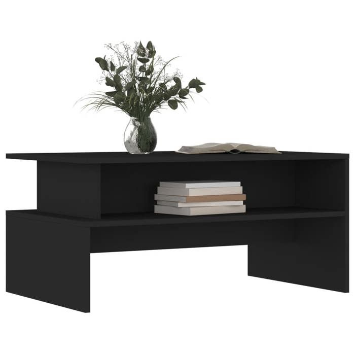 Table basse - BDM - noir 90x55x42,5cm bois d'ingénierie SQZR121097 Home ...