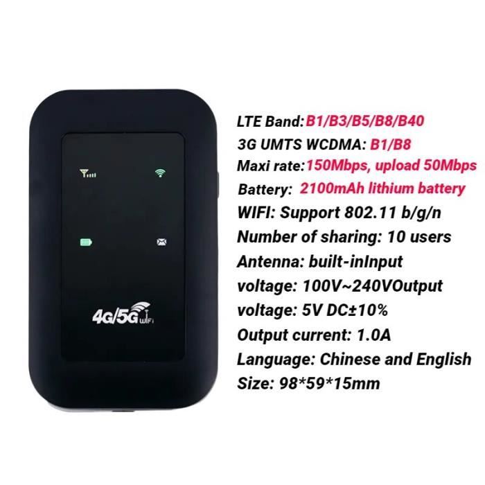 Noir - Routeur WiFi sans fil, amplificateur de signal, extenseur réseau ...