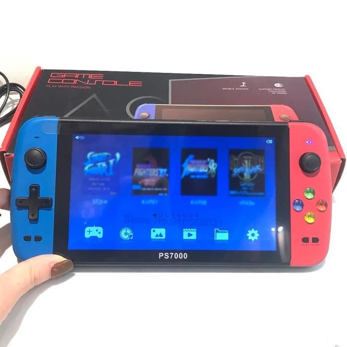 64 Go - seule console - Console de jeu portable PS7000, grand écran HD, écran LCD, jeux rétro, 7 ...