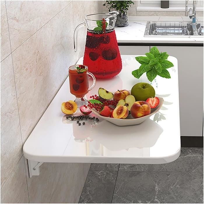 Table De Cuisine Pliable Table À Manger Pliée Murale Avec Supports ...