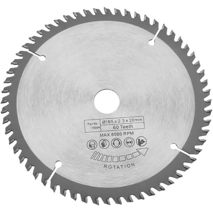 Lame de scie circulaire TCT argentée 165mm scie à découper ronde pour ...