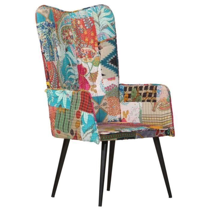 ZHG- MODE&CHIC Chaise à oreilles Couleur patchwork Toile ,Moderne ...