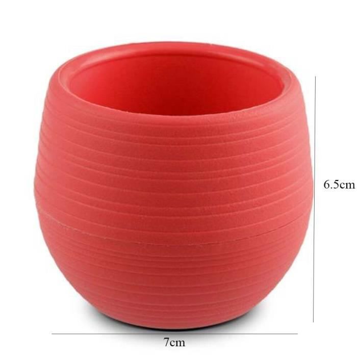 Mini Pot de fleurs carré en plastique - WILM - Rouge - Cdiscount Jardin