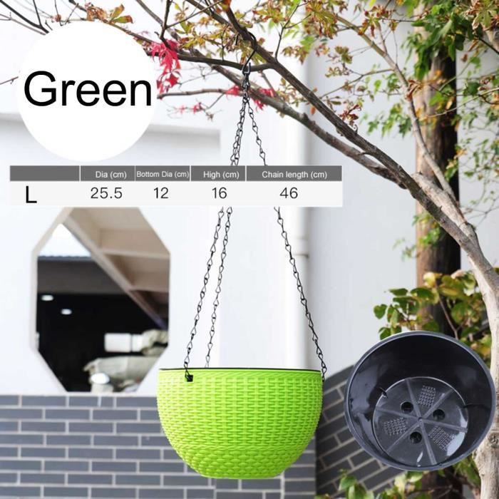 Pot de fleur,Pots de fleurs suspendus en plastique, plantes de jardin ...