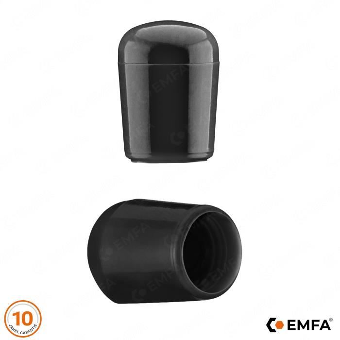 Capuchon pour tuyau rond – Diamètre 10 mm-10 pièces – Noir - Capuchon ...