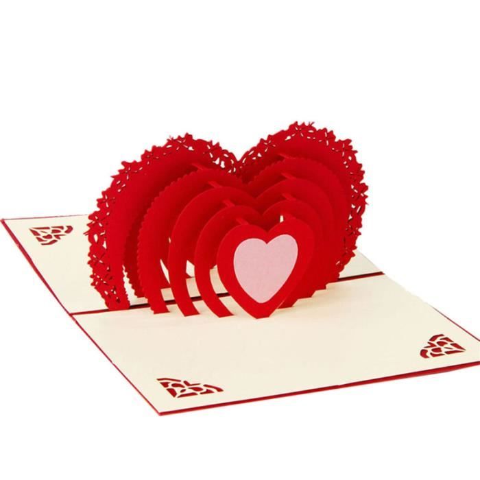 3D Love Greeting Gift Cards Lovers Memory Carte mémoire créative de la ...