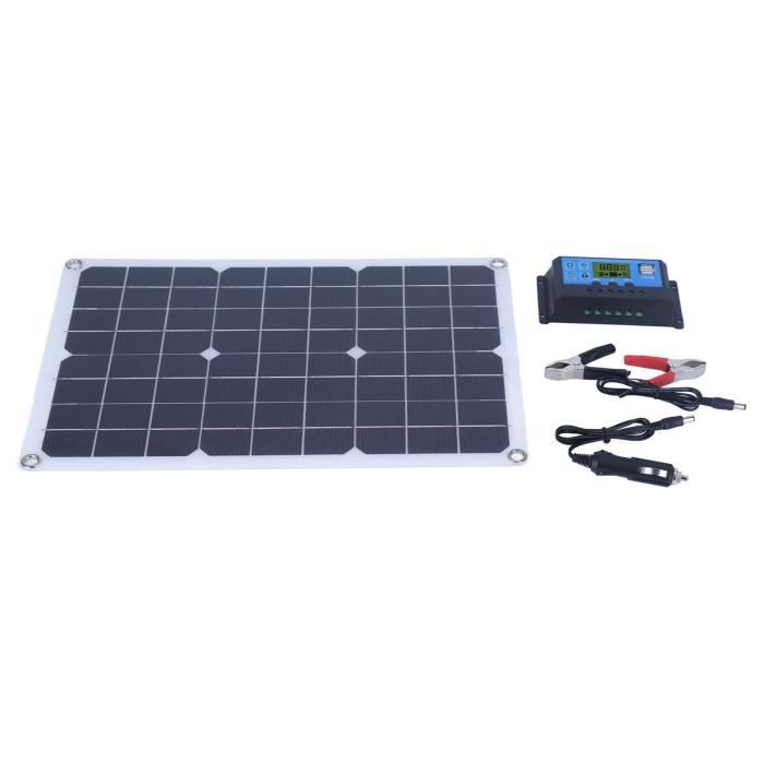 HURRISE Panneau solaire monocristallin Panneau de charge de batterie solaire 50W monocristallin ...
