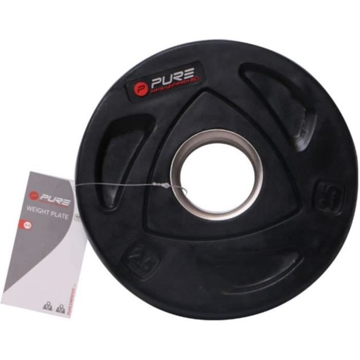 Disque de musculation Pure2Improve - noir - 2,5 kg - Entraînement de la ...