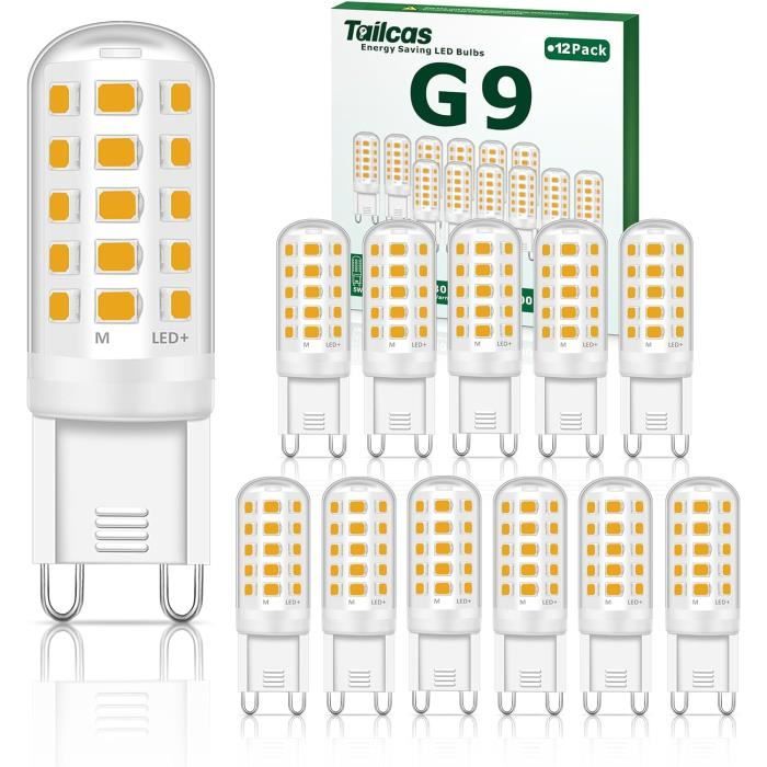 Ampoule Led G9, 12Pcs Led 3000K 500Lm 5W Équivalent 50W Halogène, Lampe ...