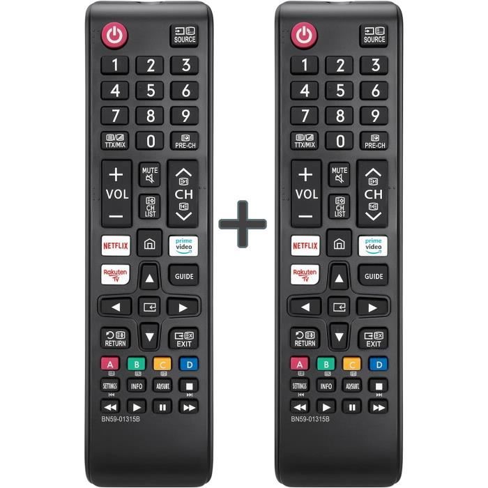 Lot De 2 Telecommande Universelle Pour Samsung Smart Tv Compatible