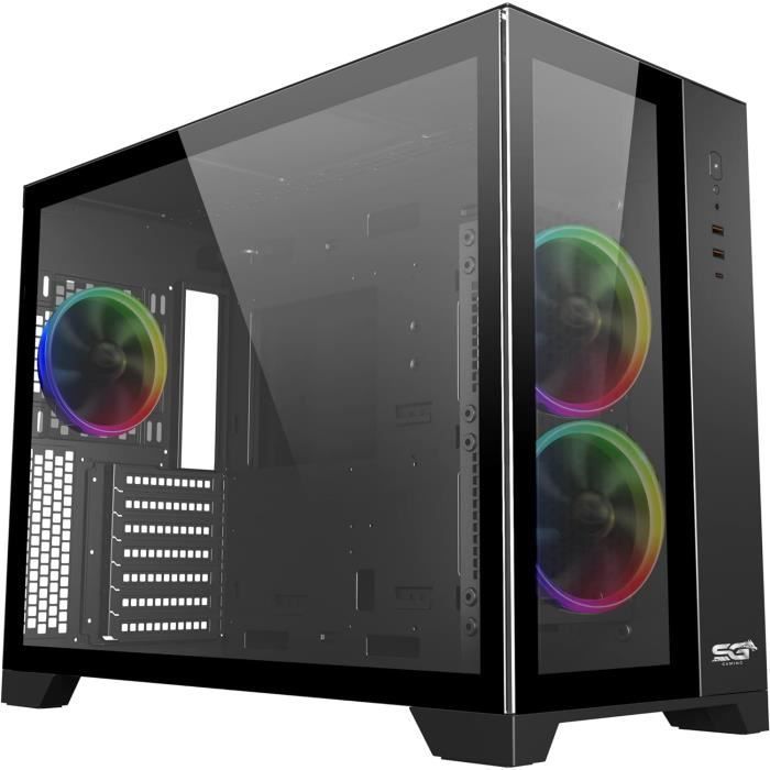 Boîtier Pc Atx Rvb P480Tb-T (4 Ventilateurs Pirate Turbo Argb,Gestion ...