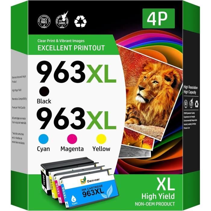 963 Xl Cartouches D'Encre Multipack Compatible Pour Hp 963Xl Pour Hp Officejet Pro 9010 9012 ...