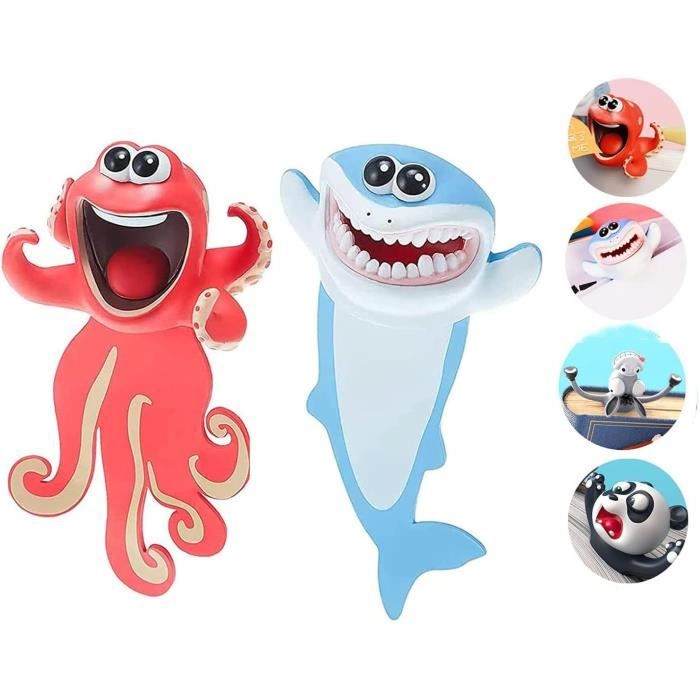 2 pièces signet animal mignon âne-panda-requin-ctopus signet, ensemble ...