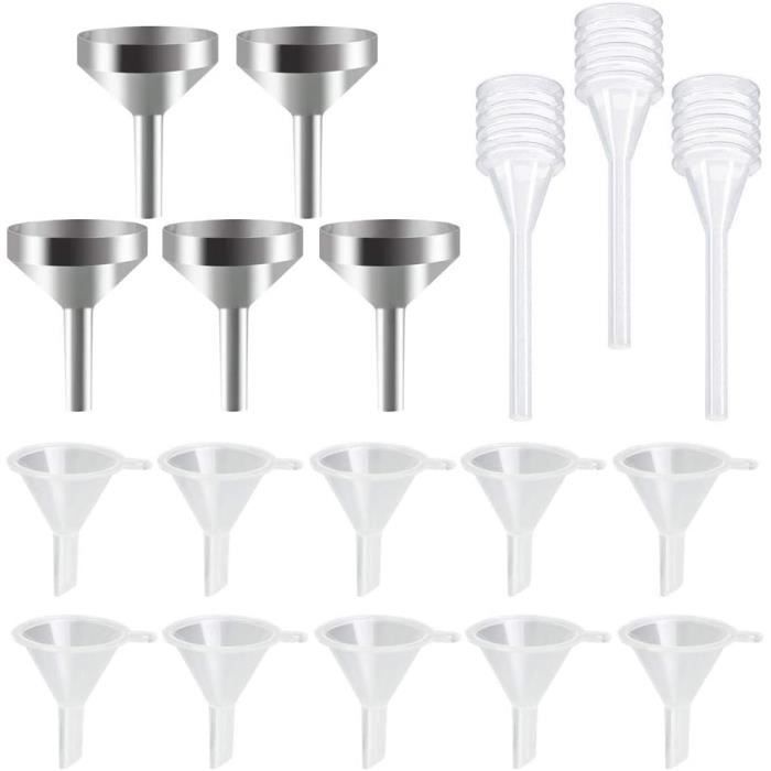 5 Pcs Petit Entonnoir en Alliage d'Aluminium Argent 10 Pcs Mini ...