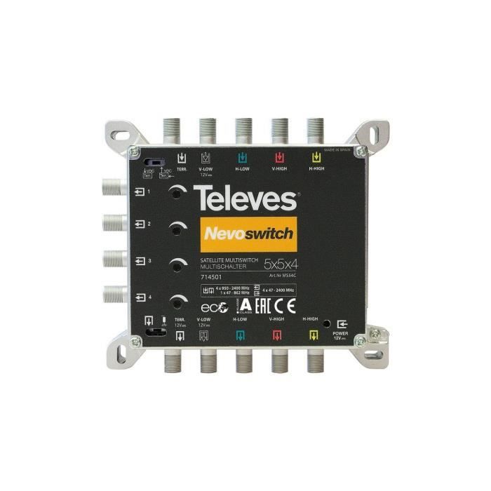 Multiswitch - TELEVES - 5x5x4 - Configurable - Amplification ...