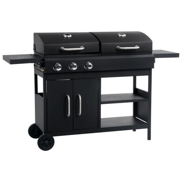 MAD Barbecue gril combo à gaz et au charbon avec 3 brûleurs - MDX1627 ...