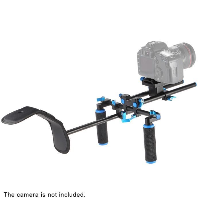 Caméra Support d 'Epaule Stabilisateur avec 1/4" Mont Curseur 15mm Tige ...