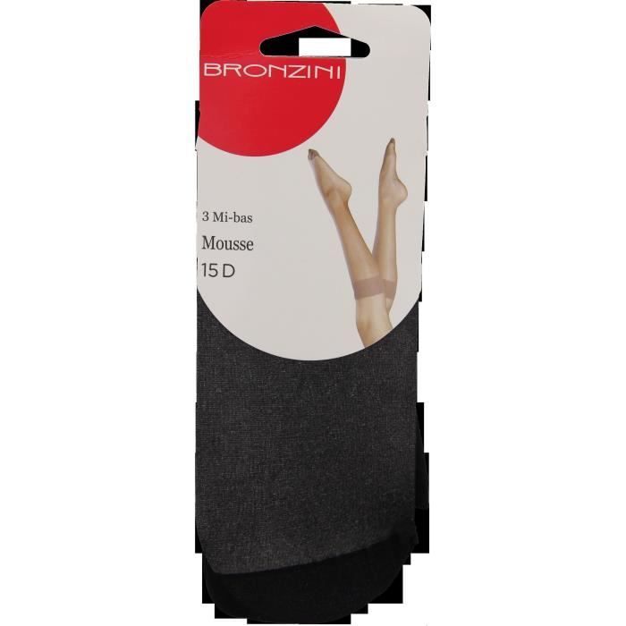 TOUT SIMPLEMENT Mi-bas mousse Noir 15D x3 - Cdiscount Prêt-à-Porter